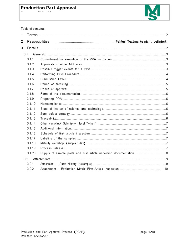 PPAP Guidelines for Automotive Suppliers | PDF | Business Process | Business