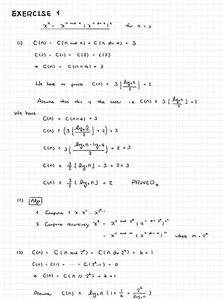 Exercise 1 | PDF | Algorithms | Algorithms And Data Structures