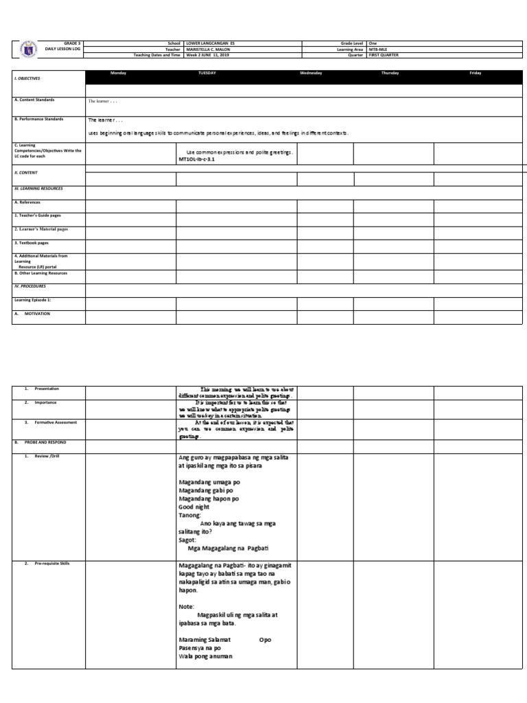 Filipino Observation | PDF