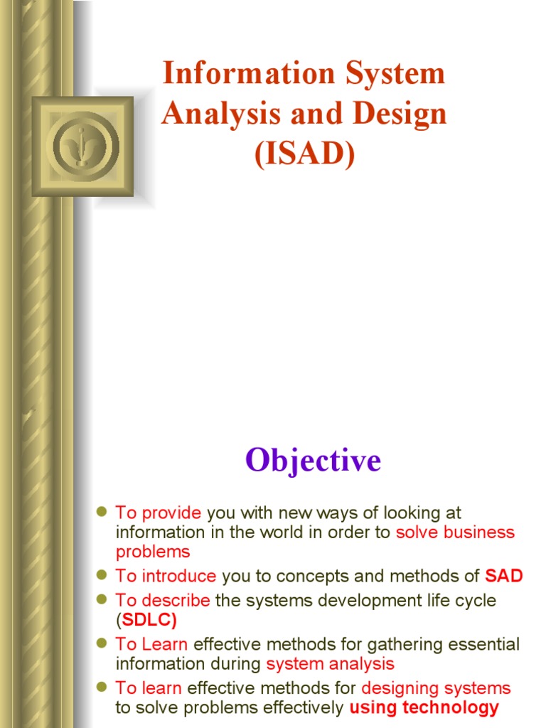 Information System Analysis and Design (ISAD) | PDF | System | Information System