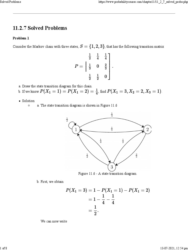 Solved Problems | PDF | Markov Chain | Statistical Theory