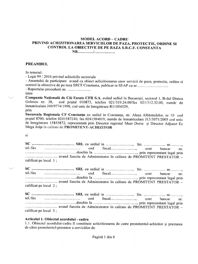 Modele Formulare Paza 2021 | PDF
