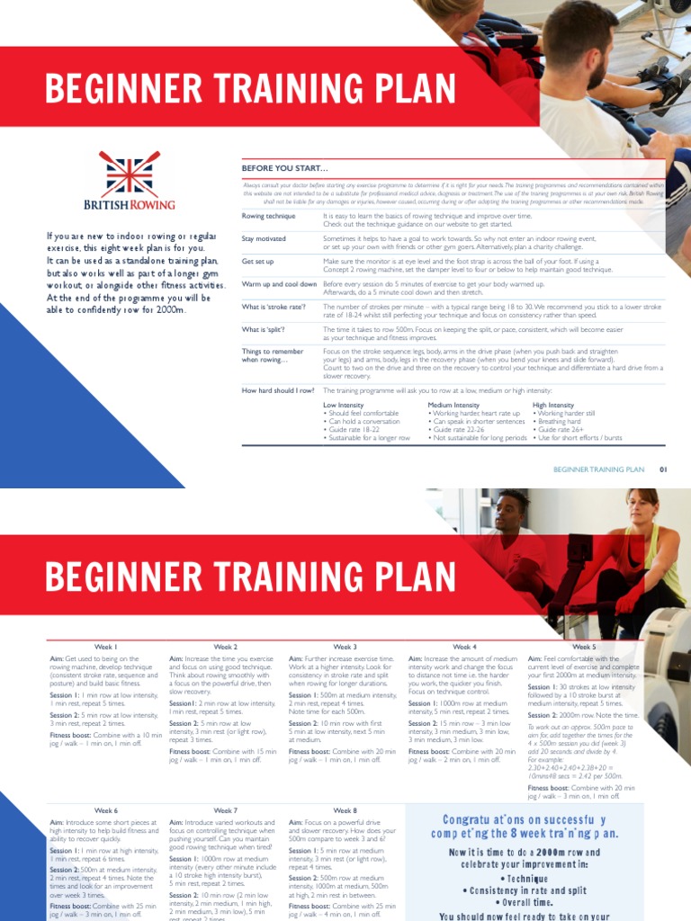 Beginner Training Plan: Before You Start | PDF | Rowing (Sport) | Stroke