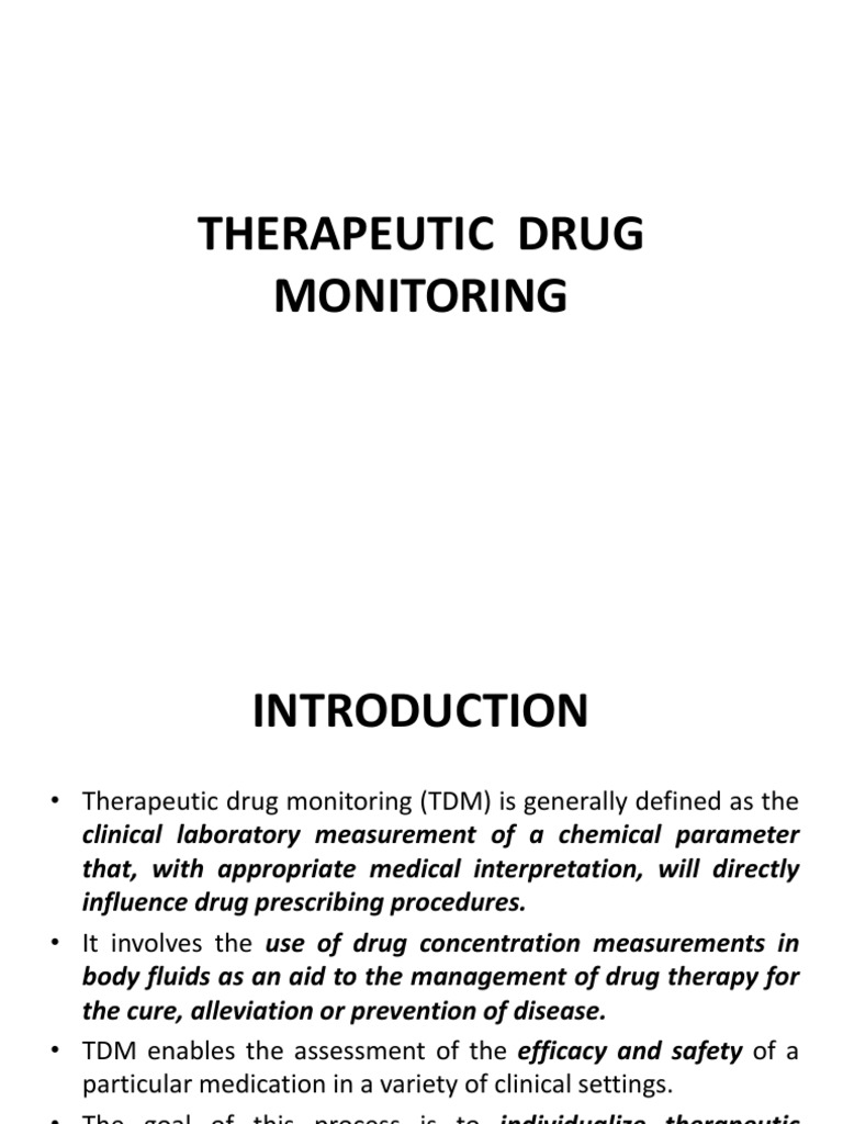 Understanding Therapeutic Drug Monitoring | PDF | Immunoassay ...