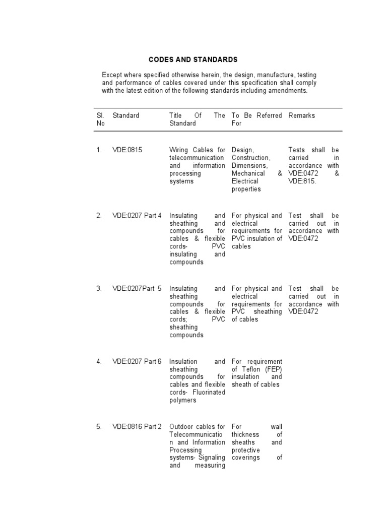 VDE Spec | PDF | Electrical Wiring | Insulator (Electricity)