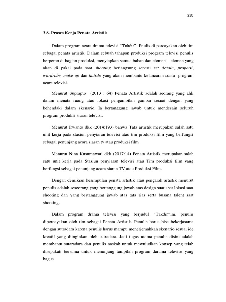 8 Lembar Kerja Penata Artistik | PDF