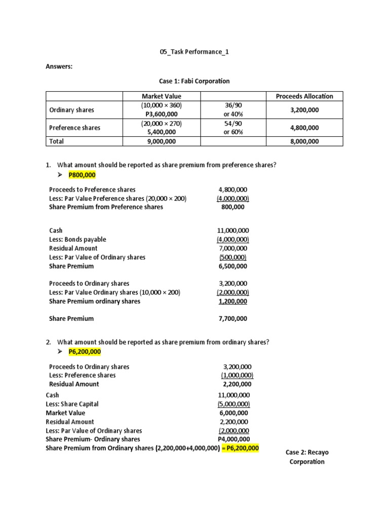 05 - Task Performance - 1-InterAcctng2 | PDF | Capital Surplus | Common ...