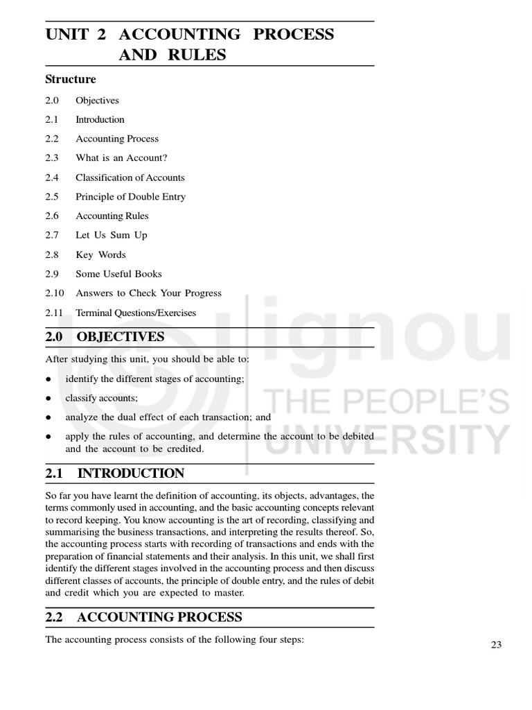 Unit-2 Accounting Process and Rules | PDF | Debits And Credits | Expense