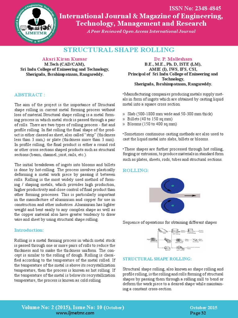 Structural Shape Rolling | PDF | Rolling (Metalworking) | Steel