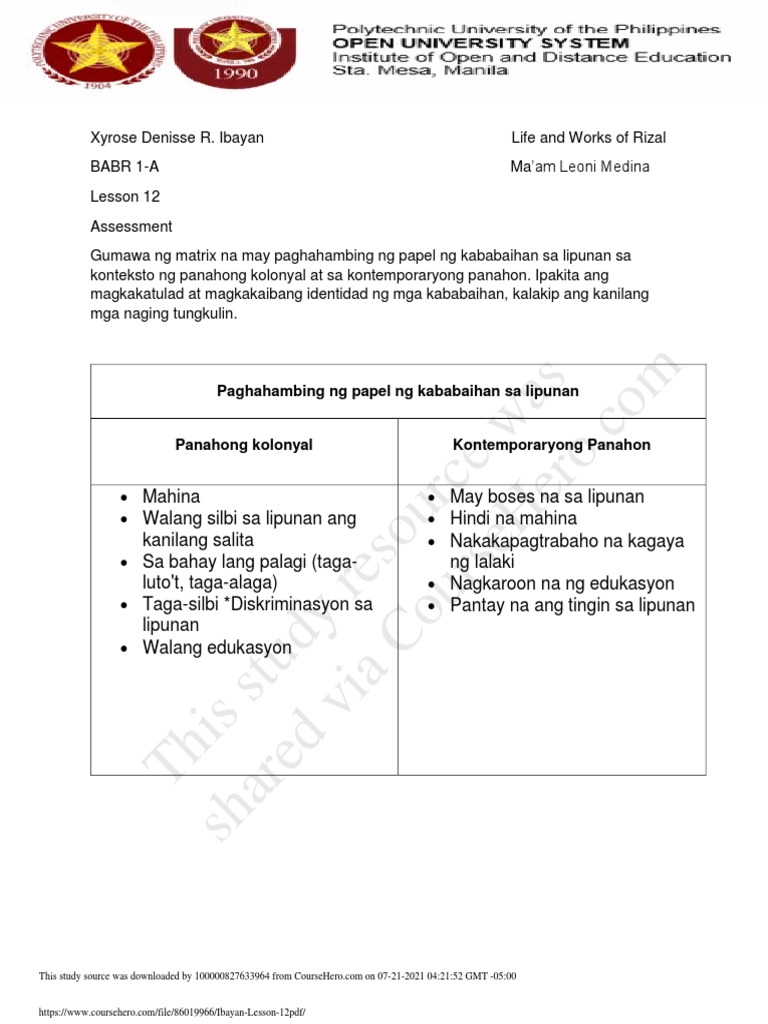 Ibayan Lesson 12 | PDF