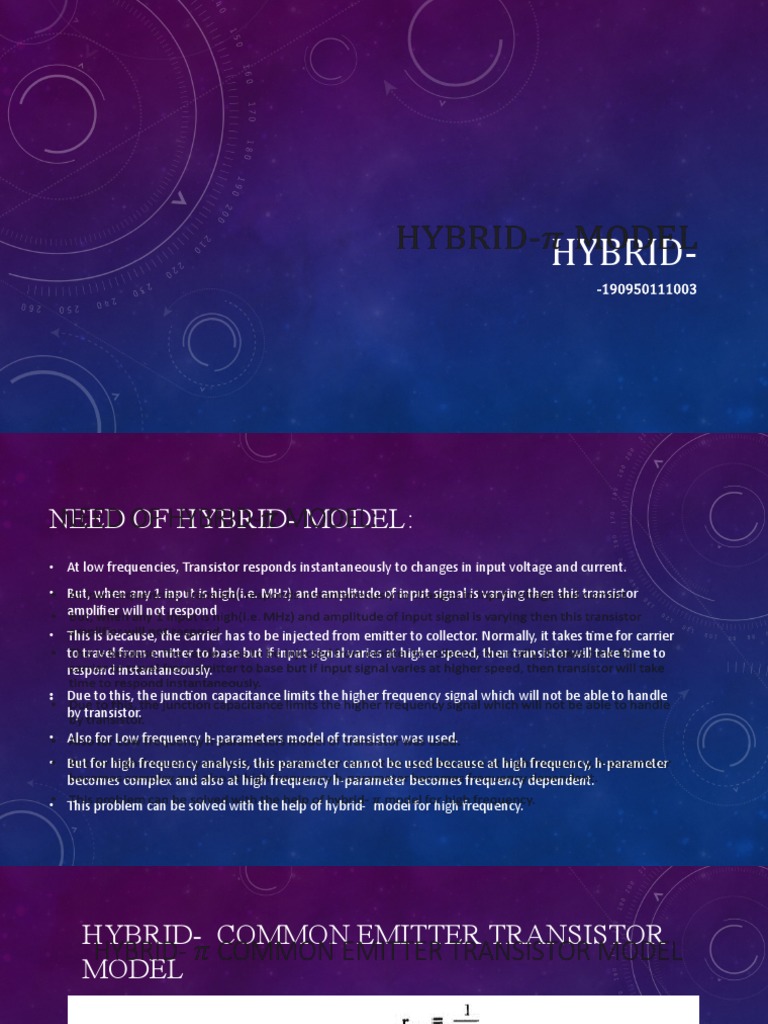 Hybrid-Π Model | PDF | Bipolar Junction Transistor | Information And ...