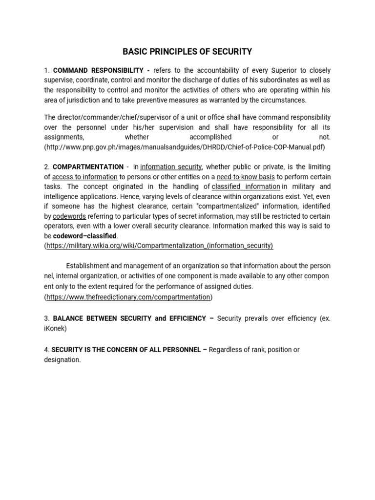 Basic Principles of Security | PDF