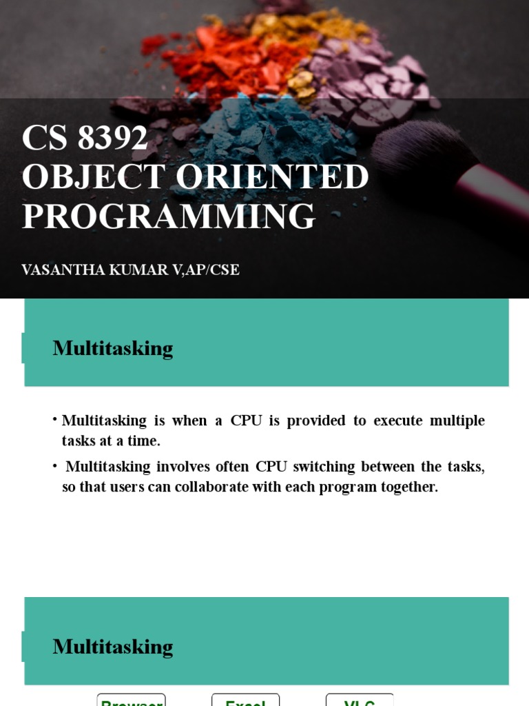 CS 8392 OBJECT ORIENTED PROGRAMMING MULTITASKING AND MULTITHREADING | PDF | Process (Computing ...