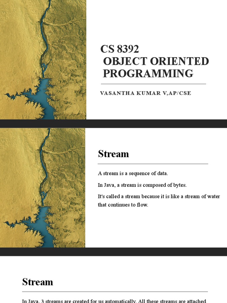 CS8392 - Oop - Unit - 3 - PPT - 3.4 | PDF | Input/Output | Information Technology Management