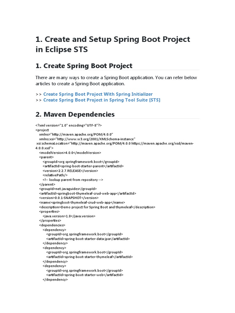 Spring Boot Thymeleaf Crud Database Real Time Project Pdf Databases My Sql