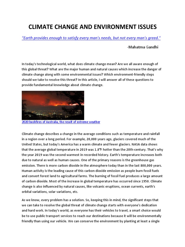 Climate Action for Students | PDF | Climate Change | Climate