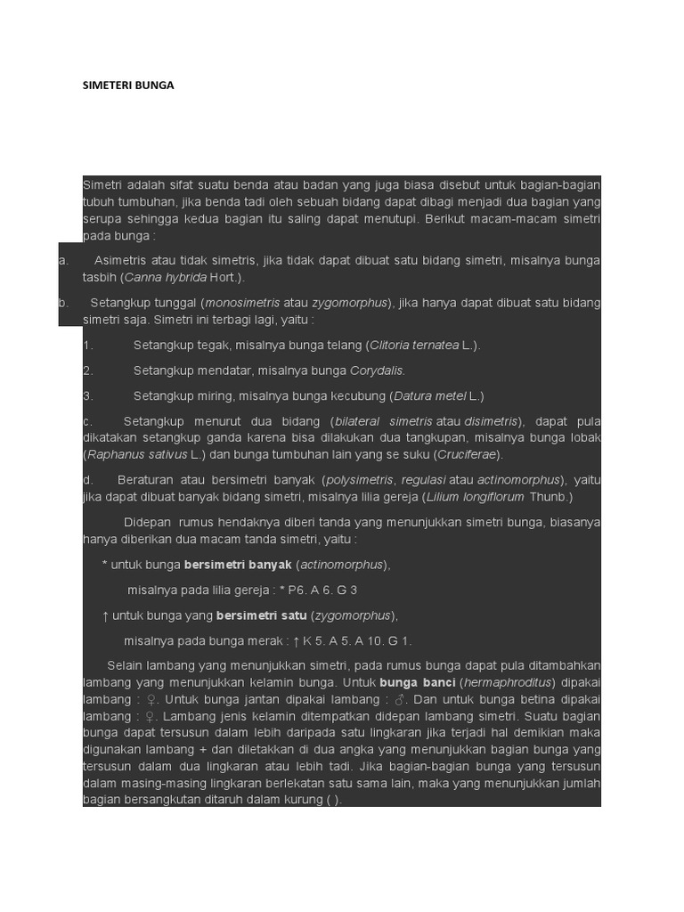 Simetri Bunga | PDF