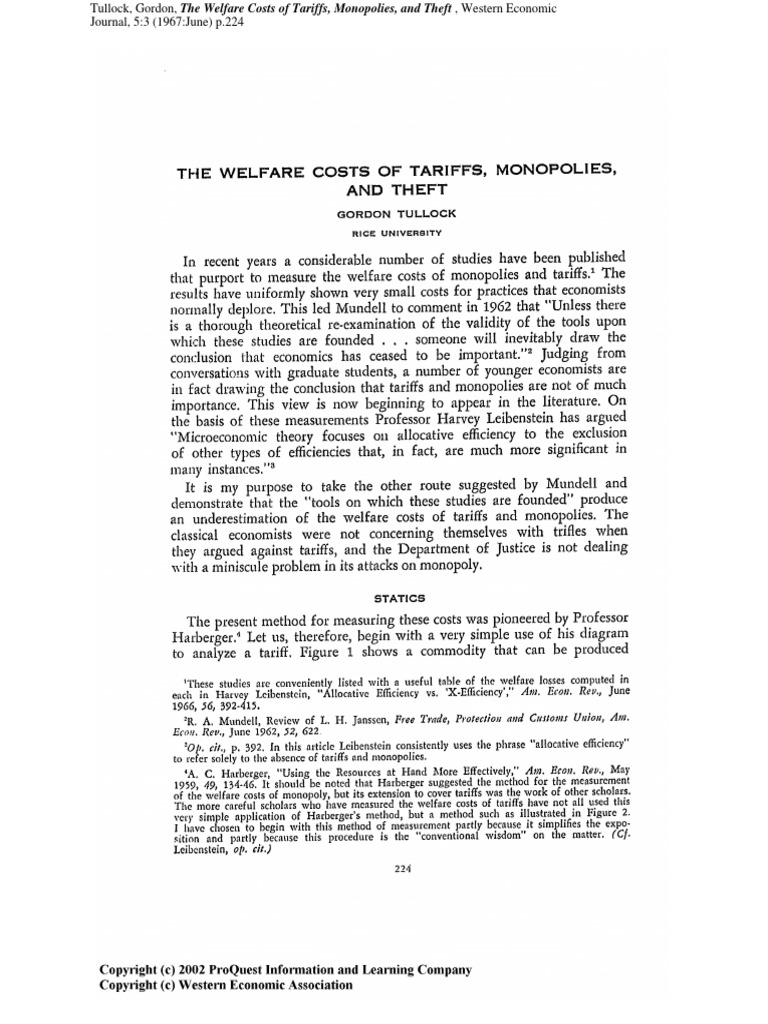 Tullock (1967) | PDF