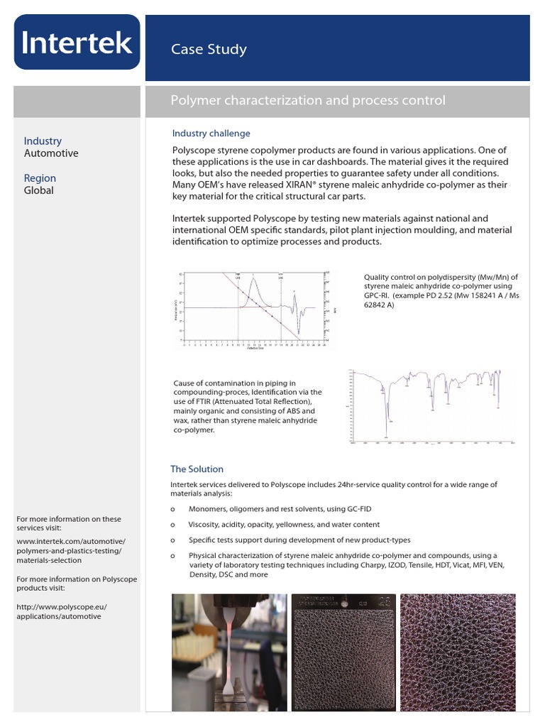 Case Study: Polymer Characterization and Process Control | PDF ...