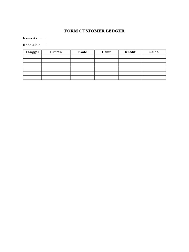 CUSTOMER LEDGER | PDF