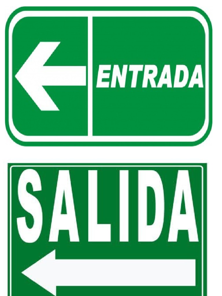 Entrada y Salida (Letreros) | PDF