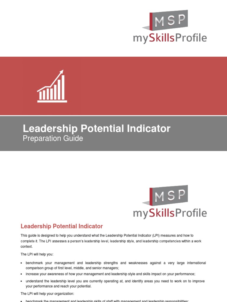 LPI Leadership Potential Indicator Preparation Guide | PDF | Leadership ...