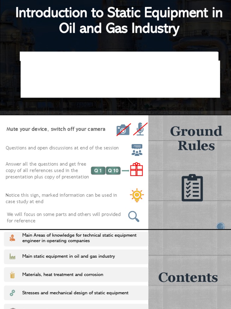 Static Equipment in Oil and Gas Industry | PDF | Stainless Steel ...