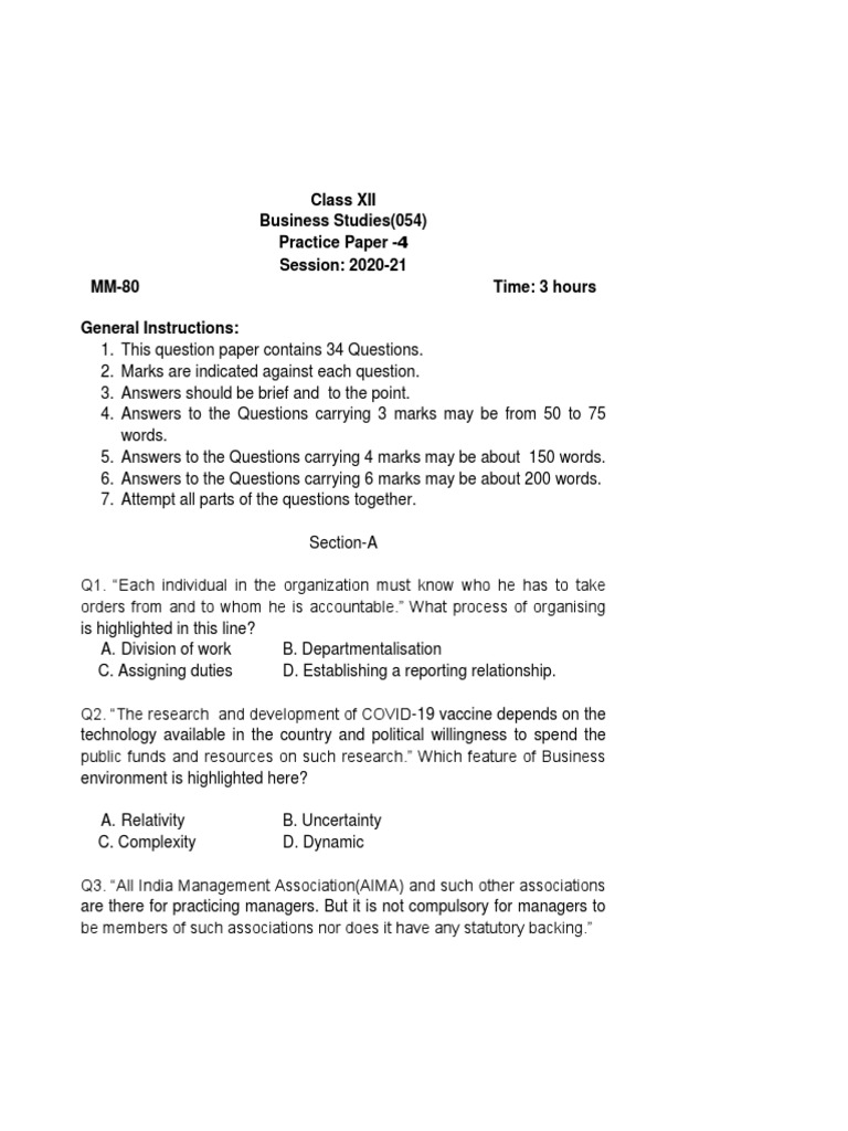 BST Practice Paper | PDF | Self Esteem | Economies