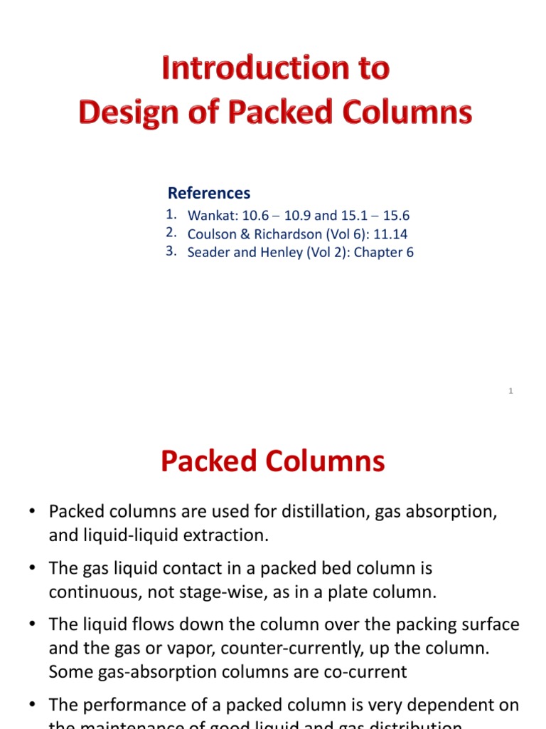 Packed vs. Trayed Columns: Design & Advantages | PDF | Chemical Process ...