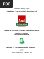 Amul Internship Report | PDF | Dairy | Dairy Products