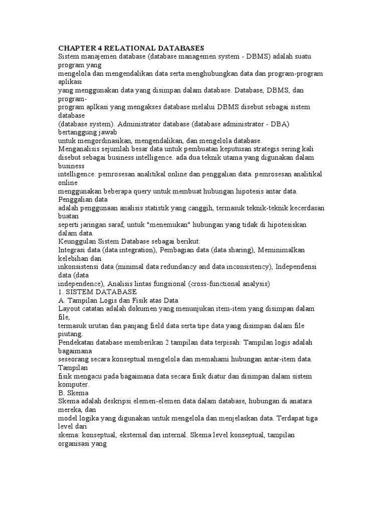 Chapter 4 Relational Databases | PDF