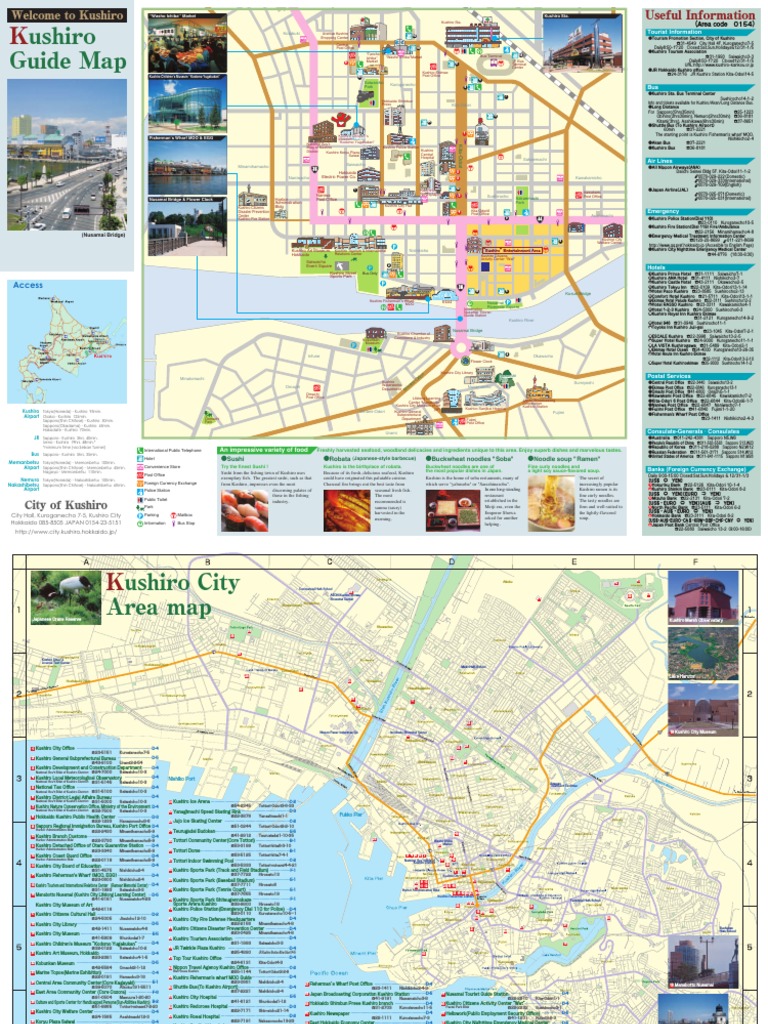Ushiro Guide Map: City of Kushiro | PDF | Public Services | Transport