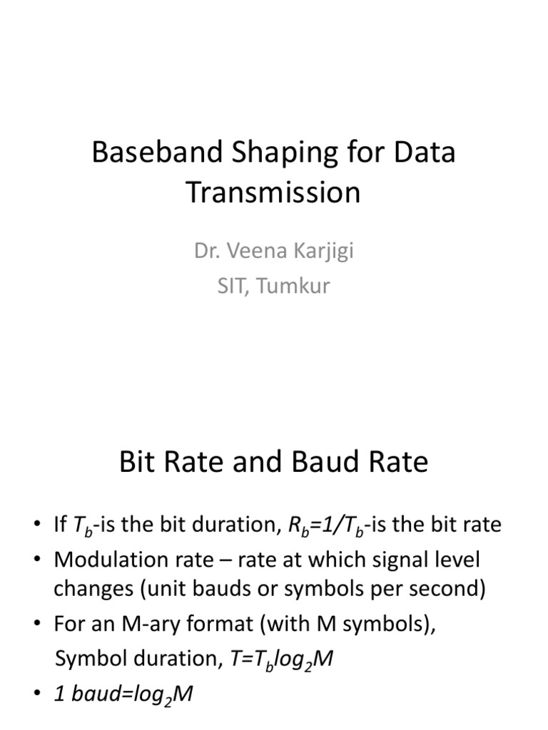 Baseband Binary Transmission Techniques | PDF | Data Transmission ...