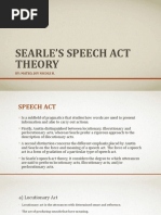 Searle's Classification of Speech Act | PDF | Semiotics | Human Communication