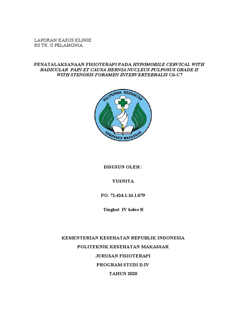 Laporan Fisioterapi HNP Cervical | PDF | Pengembangan Diri | Kesehatan ...