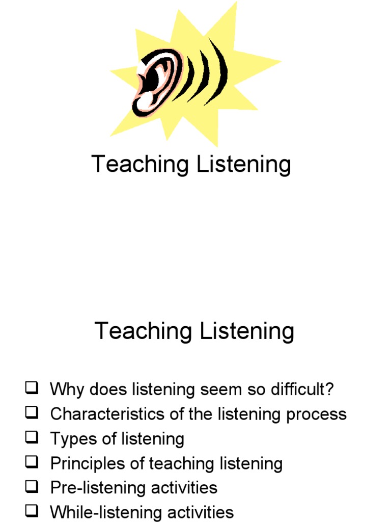 5 Teaching Listening | PDF | Psycholinguistics | Human Communication