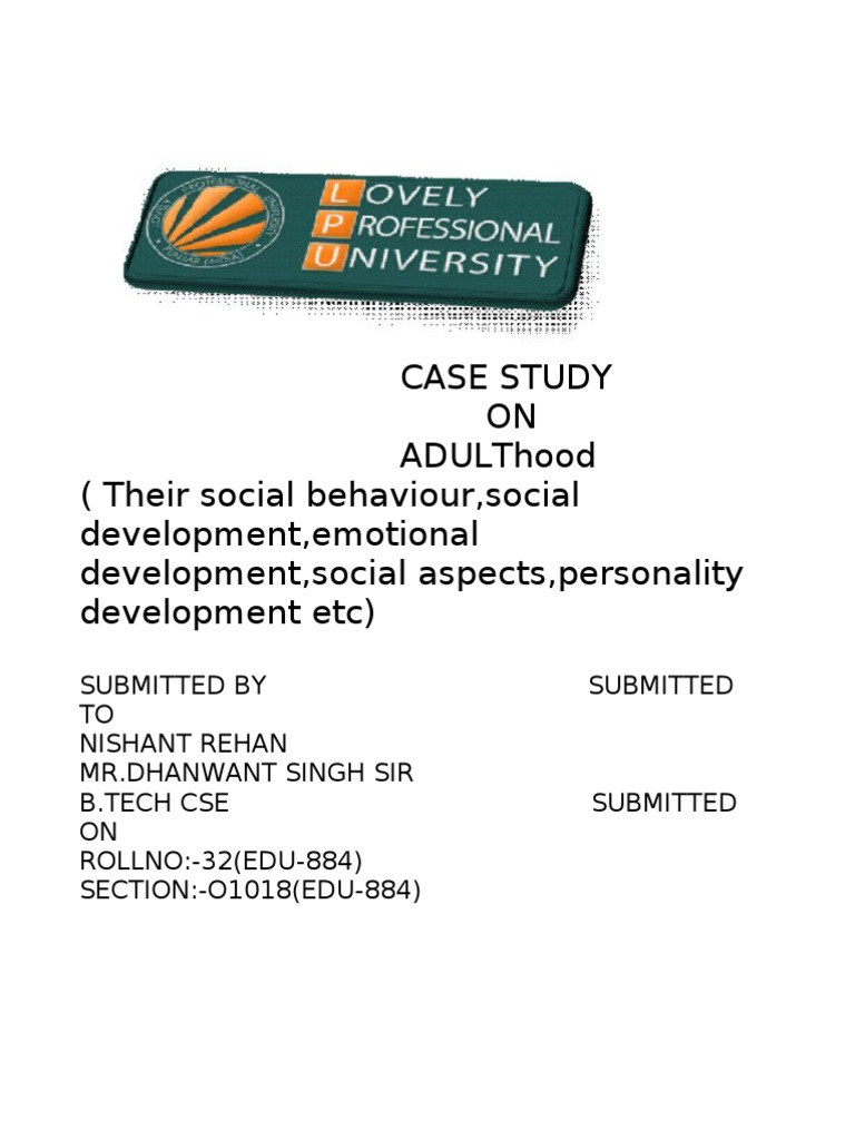 Case Study | PDF | Adolescence | Social Psychology
