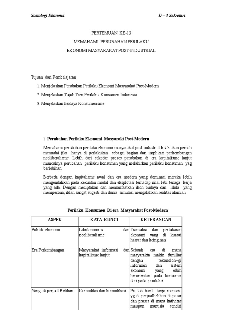 Pertemuan 13 MEMAHAMI PERUBAHAN PERILAKU | PDF