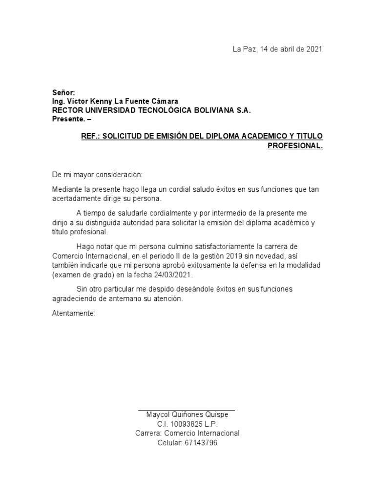 Carta Utb | PDF | Finanzas y dinero