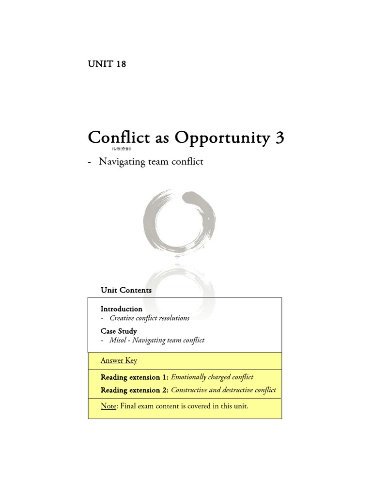 Eng Comm Week11 Session1 Unit18 McAteer PDF | PDF | Conflict Resolution | Emotions