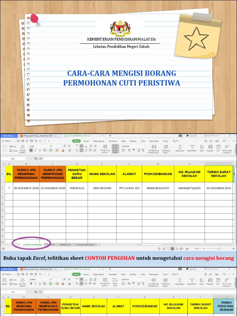 Cara-Cara Mengisi Borang Permohonan Cuti Peristiwa | PDF