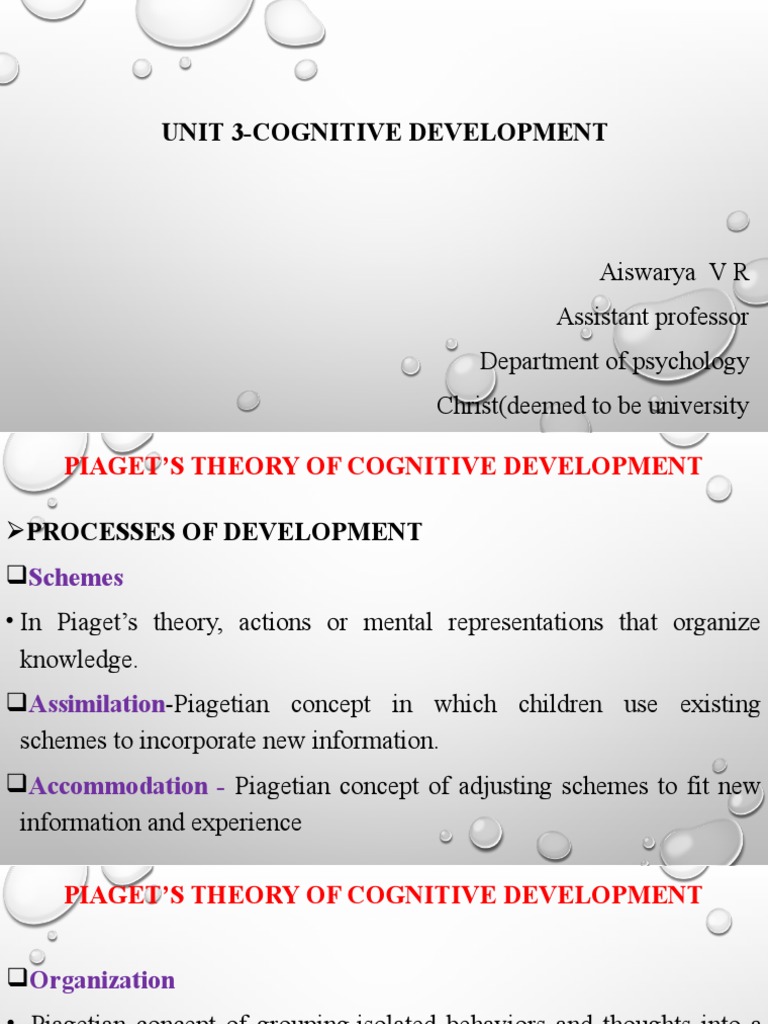 Unit 3-Cognitive Development | PDF | Constructivism (Philosophy Of Education) | Cognitive ...