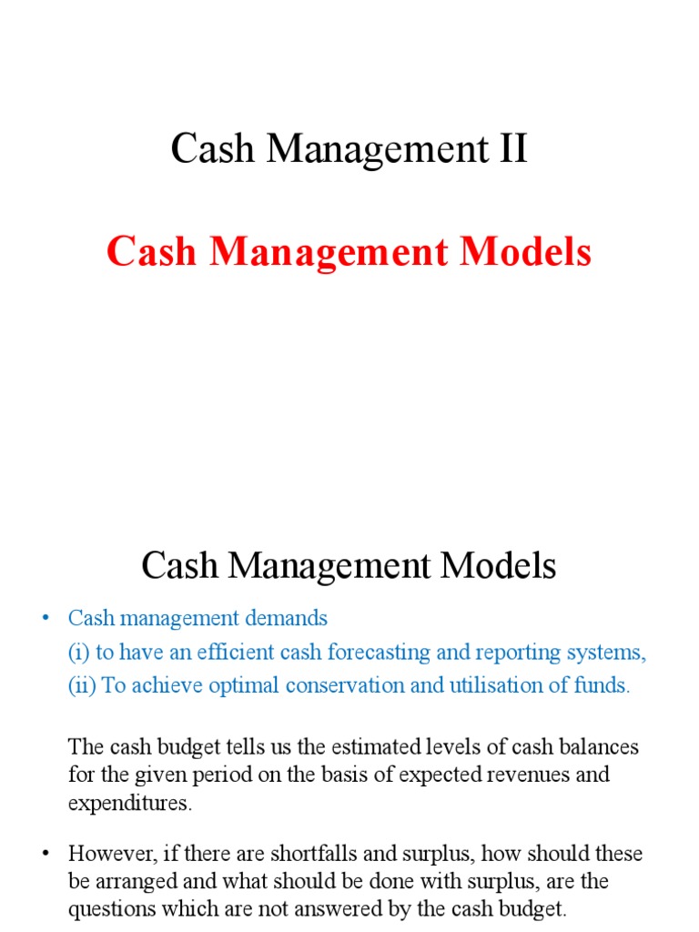 Determining Optimal Cash Conversion Size Through the Baumol Cash ...