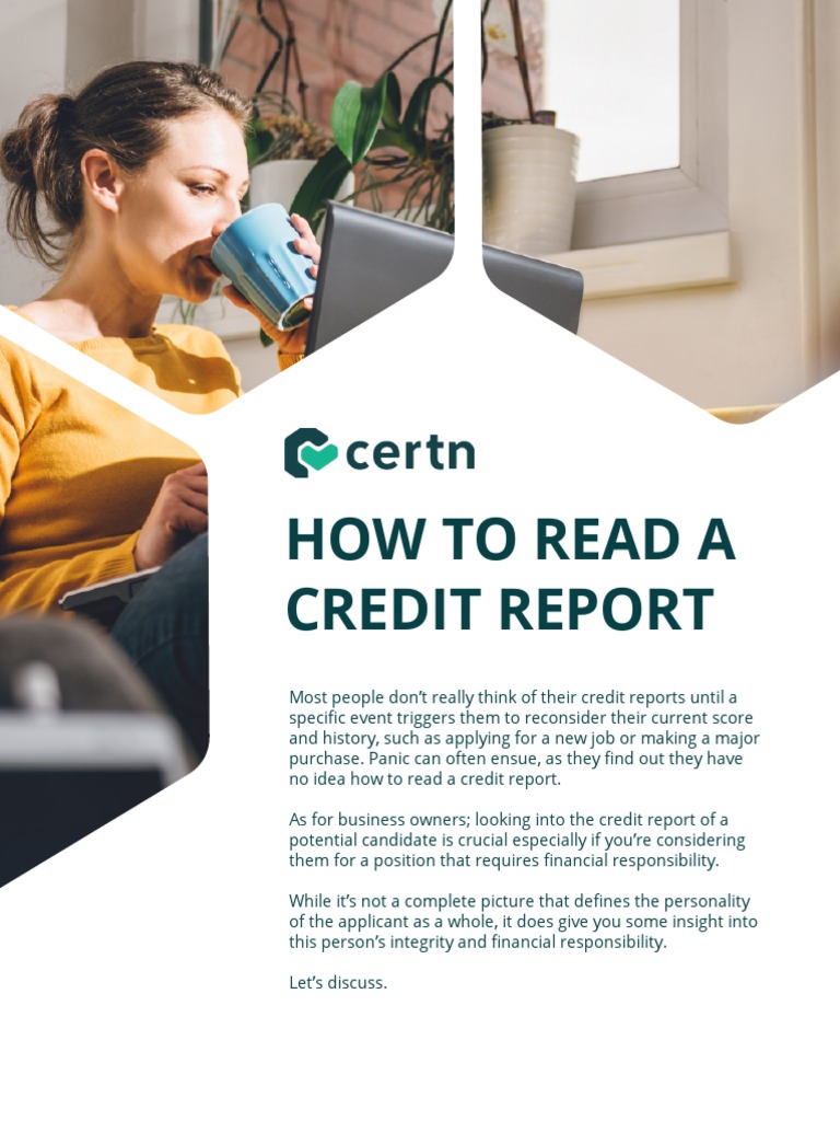 How To Read A Credit Report | PDF | Credit History | Credit Score