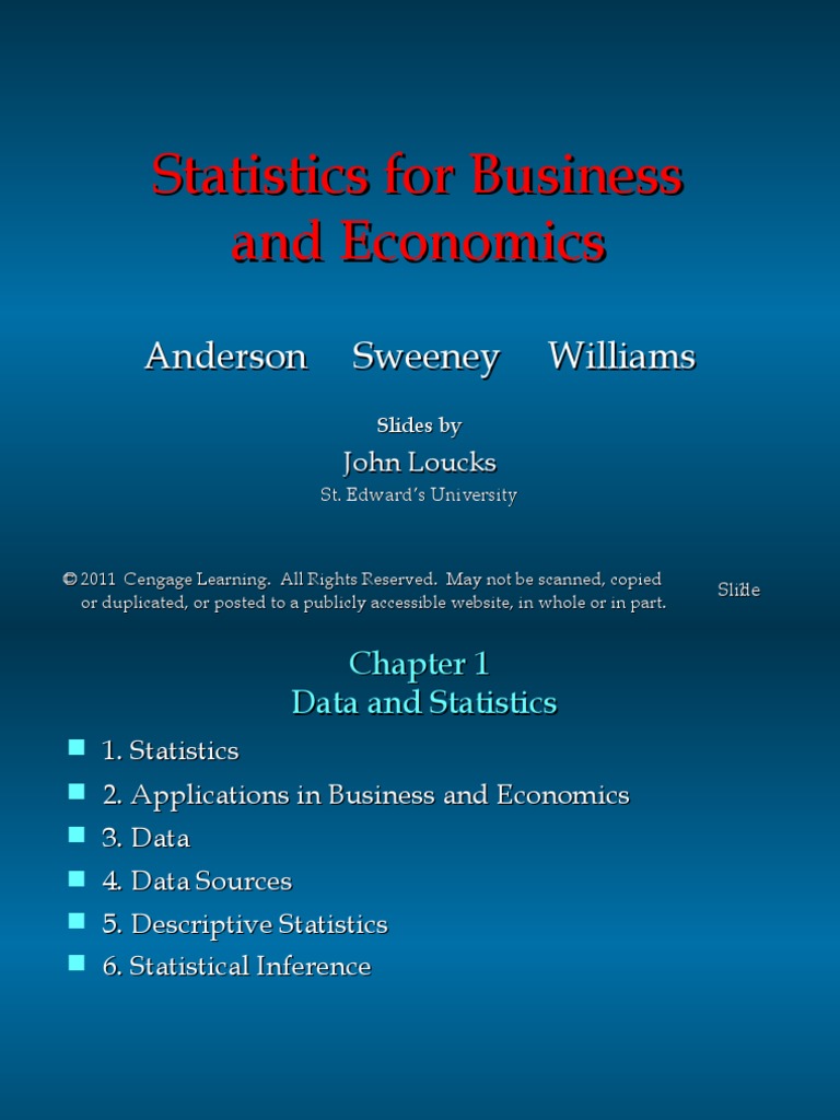 Statistics For Business and Economics | PDF | Level Of Measurement ...
