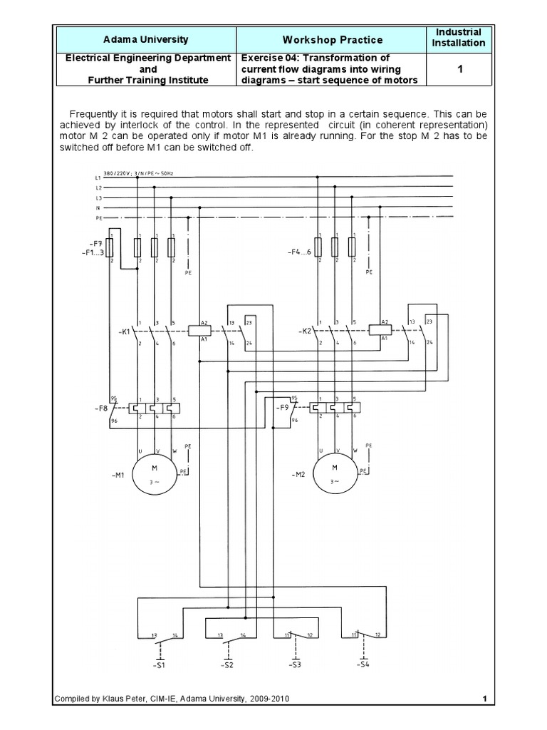 Start Sequence of Motors | PDF | Electrical Wiring | Electrical Equipment