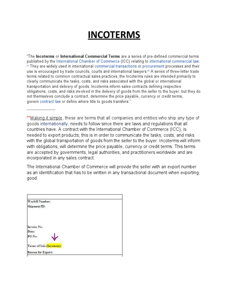 INCOTERMS and HARM CODES | PDF | Trade | Economies