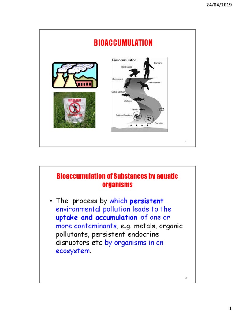 Bioaccumulation: Bioaccumulation of Substances by Aquatic Organisms ...