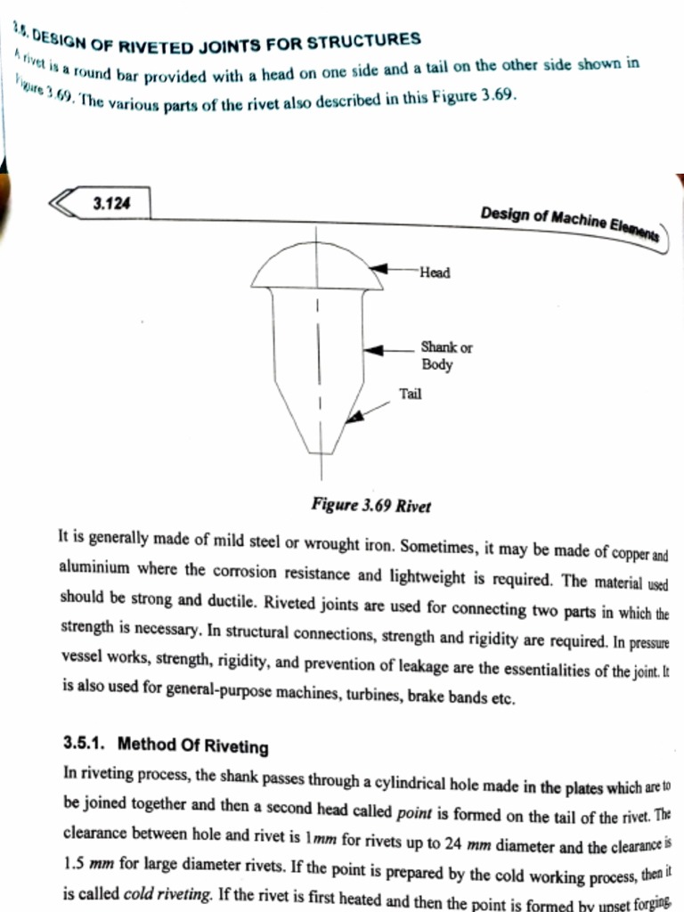 Riveted Joints Theory | PDF | Rivet | Mechanical Engineering