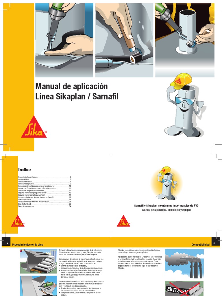 Manual de Aplicación Sikaplan | PDF | Soldadura | Construcción